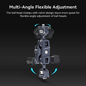 SmallRig Dual Ball Heads Magic Arm for Sony FX6 / FS5 / FS5 II, Articulating Magic Arm with 1/4"-20 Screw, Aluminum Alloy Camera Monitor Mount Arm, Max. Load 5.5kg, Only 88g - 4123