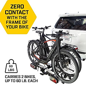 Saris Door County 2 Bike Motorized Hitch Rack | Electric Hitch Lift for Easy Loading | Built-in Tilt and Electric Rear Lights | Made in The USA.