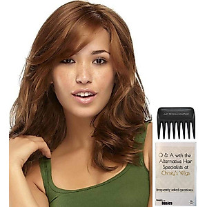 Bundle - 3 Items: Gisele Wig by Jon Renau, Christy's Wigs Q & A Booklet & Wide Tooth Comb - Color: 12FS12