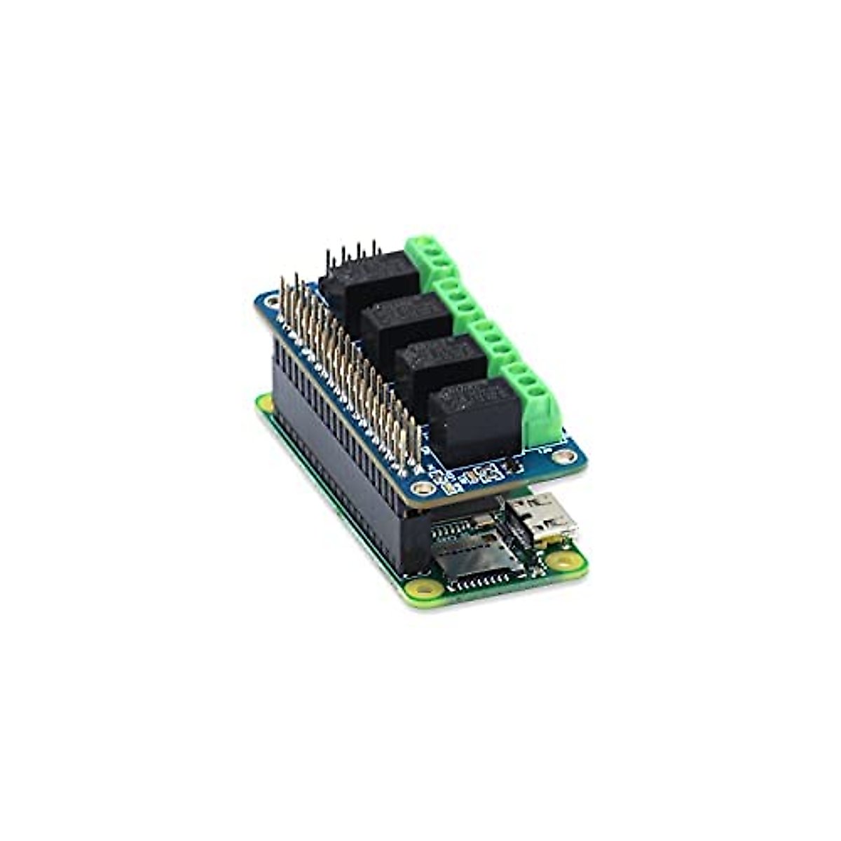 Relay 4 Zero 3V 4 Channel Relay Shield for Raspberry Pi, Relay HAT Expansion Relay Board for Raspberry Pi 4B/3B+/3B/2B/B+/A+/Zero and Zero W | Power Relay Module for Raspberry Pi