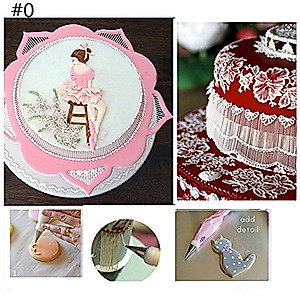 GOOTRADES 7 Pcs-Set Cake Decorating Tips (5 Writing Tube,1 Coupler,1 Silicone Pastry Bag)