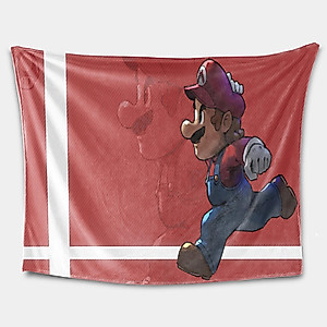 NICHIYOBI Redcap Beard Plumber Bros Game Flannel Blanket Kobayashi Tohru Kanna Lightweight Cozy Throw Blanket Warm Bed Blanket fit Sofa and Couch (04,Medium 60x50in)