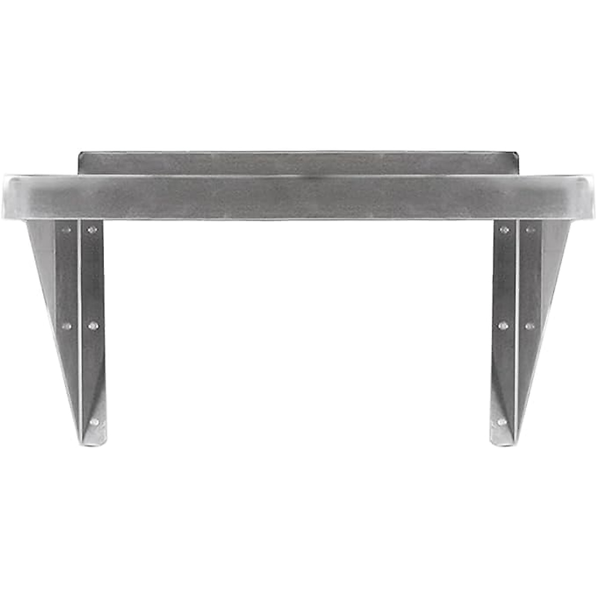 Express KitchQuip Stainless Steel Wall Shelf | Square Edge | Metal Shelving | Heavy Duty | Commercial Grade | Wall Mount | NSF Certified (6” Width x 16” Length)