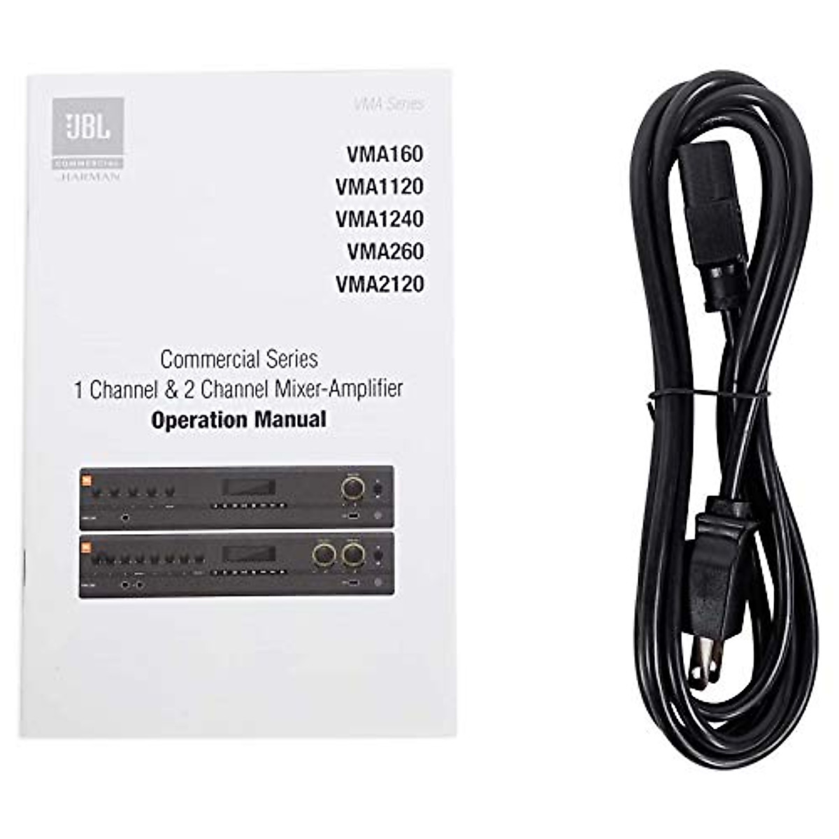 JBL VMA1240 Commercial/Restaurant 240W 70v Bluetooth Mixer/Amplifier, 5 Inputs Bundle with (4) Rockville CCL6T Black 70V 6" Commercial Ceiling Speakers 4 Restaurant/Office