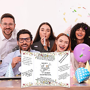 Roetyce Thank You Party Decorations, Floral Thank You Guest Book, Jumbo Thank You Card, Thank You All You Do Signature Board, Thank You Gift for Teacher Staff Coworker, We Appreciate You Decorations