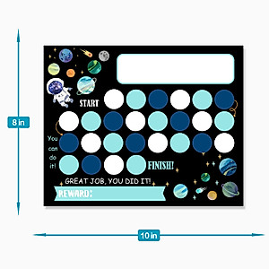 Astronaut Chore Chart for Kids，Magnetic Reward Chart for Kids Behavior, Good Responsibility Chart, Chore Chart for One Child - 8 x 10 inch