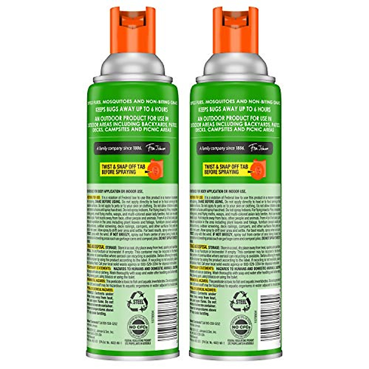 OFF! Outdoor Insect & Mosquito Repellent Fogger, Kills & Repels Insects in an up to 900 sq, ft, area, 16 oz. (Pack of 2)