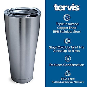 Tervis Anchors & Scallops Pattern Triple Walled Insulated Tumbler Travel Cup Keeps Drinks Cold & Hot, 30oz Legacy, Stainless Steel