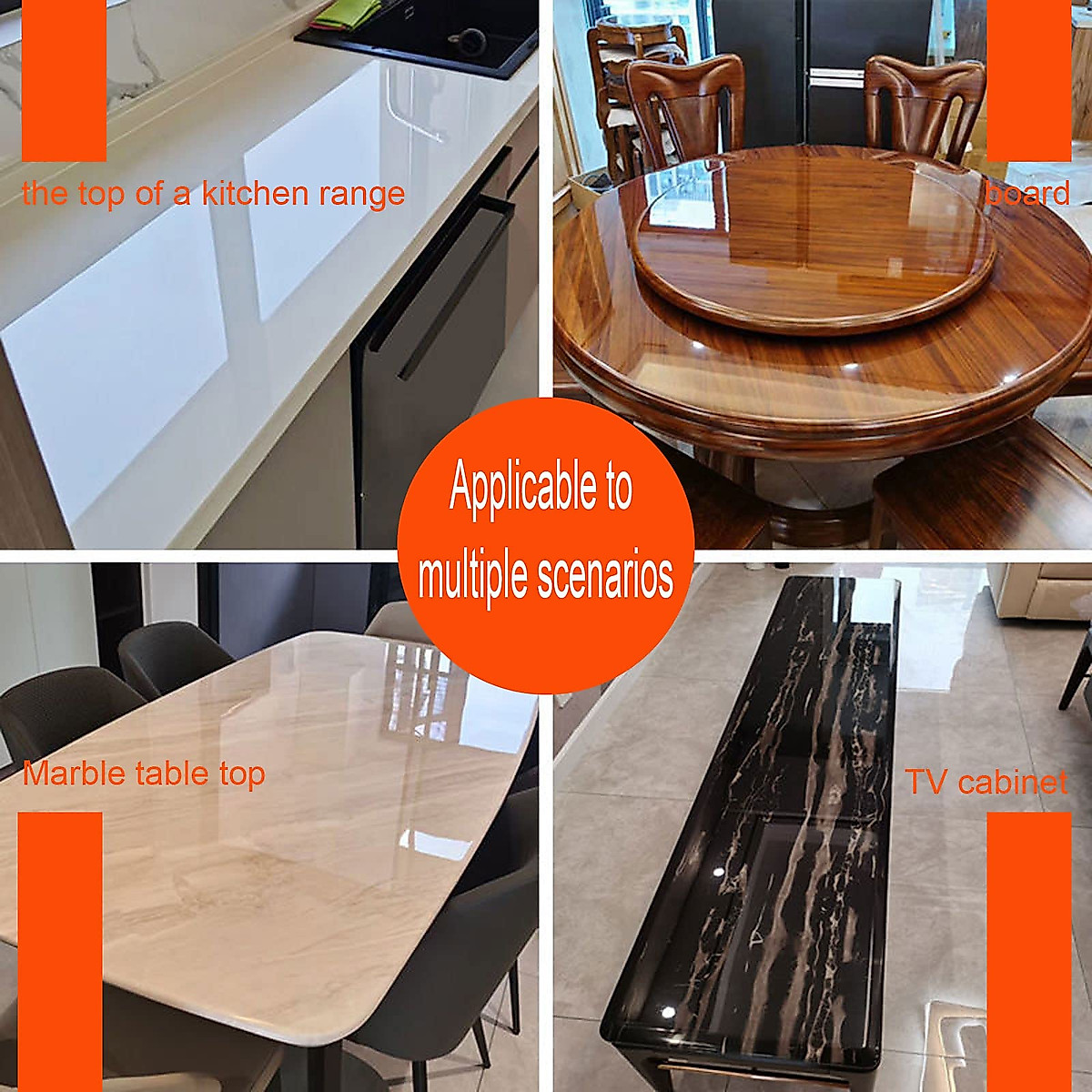 Snkxu Clear Contact Paper, Protection for Kitchen Backsplash Tiles, Cabinets, Walls, and Shelves. Waterproof and Oil-Proof Peel and Stick Covering(15.7X78.7 Inches)