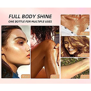 Pexihoap 3 Colors Body Glitter Set, Shimmer Face and Body Highlighter Powder with Sponge Head, High Gloss Fairy Glitter Sparkle Powder, Highlight Makeup for Hair Face Body Cosmetics