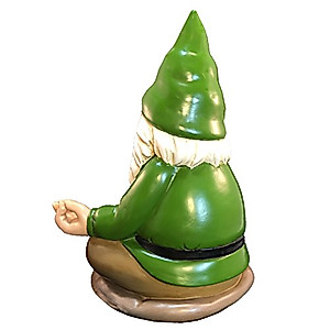 Zen Gnome – Tranquility and Peacefulness for Your Fairy Garden and Garden Gnomes by GlitZGlam. 9 Inches Tall Miniature Figurine
