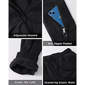 Insenver Men’s Sweatsuits Set 2 Piece Hoodie Outfit Jogging Tracksuits for Men Casual Athletic Long Sleeve Pullover Suit Set