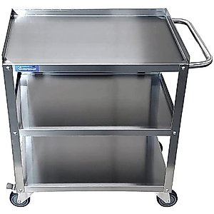 Commercial Stainless Steel 3 Shelf Utility Kitchen Metal Cart 28"X18"X33"