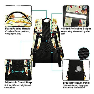 Kcldeci Kids Backpack for Girls Boys Toys Heavy Equipment and Machinery Middle-School Backpacks Elementary Bookbags School Book Bag Travel Bag