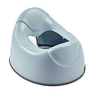 BÉABA - Baby's Training Potty - Ergonomic Baby Potty - Non-slip - Hygienic - Easy care - Handgrips on The seat - Made in France - Green Blue
