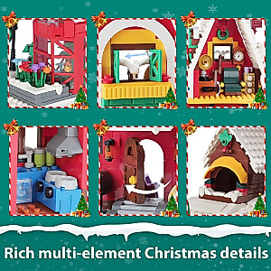 GEVINST Christmas House Building Blocks Set, with LED Light, Small Christmas Tree, Advent Calendar 2024 Gingerbread House Toy for Boys & Girls and Adults (1301 Pieces)
