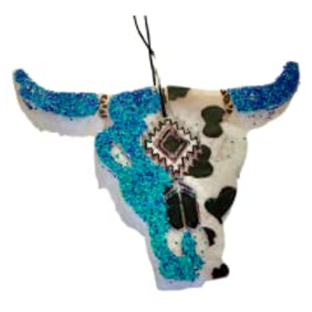 Custom Car Freshener, Bull skull scented in Clean Cotton