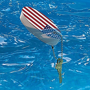 GRAPHICS & MORE United States of America American USA Flag Floating Keychain Oval Foam Fishing Boat Buoy Key Float