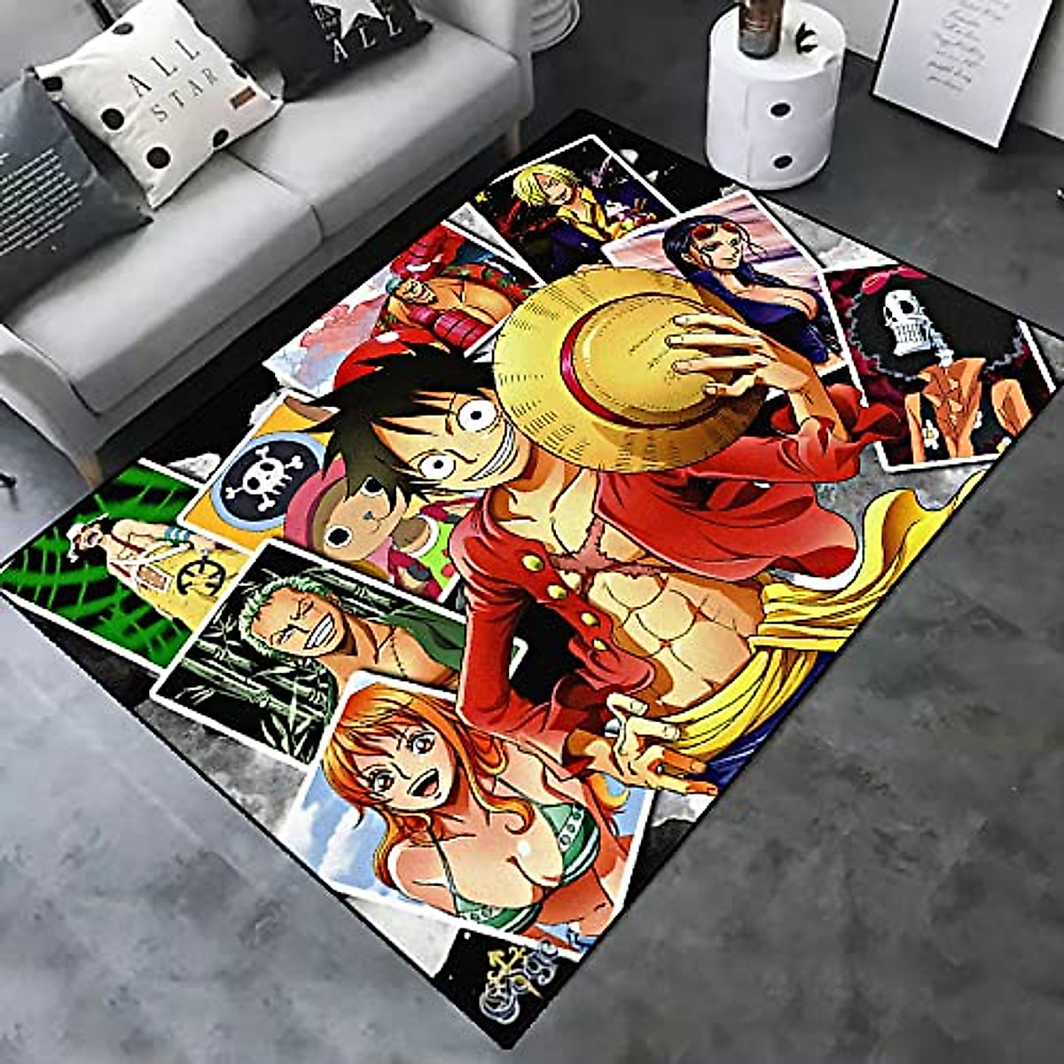 Anime Rug Thickened Non-Slip Locking Edge Large Size Customized Area Rug, Cartoon Mats Carpet Decoration for The Bedroom Living Room Dormitory (08, 24x36 inch)