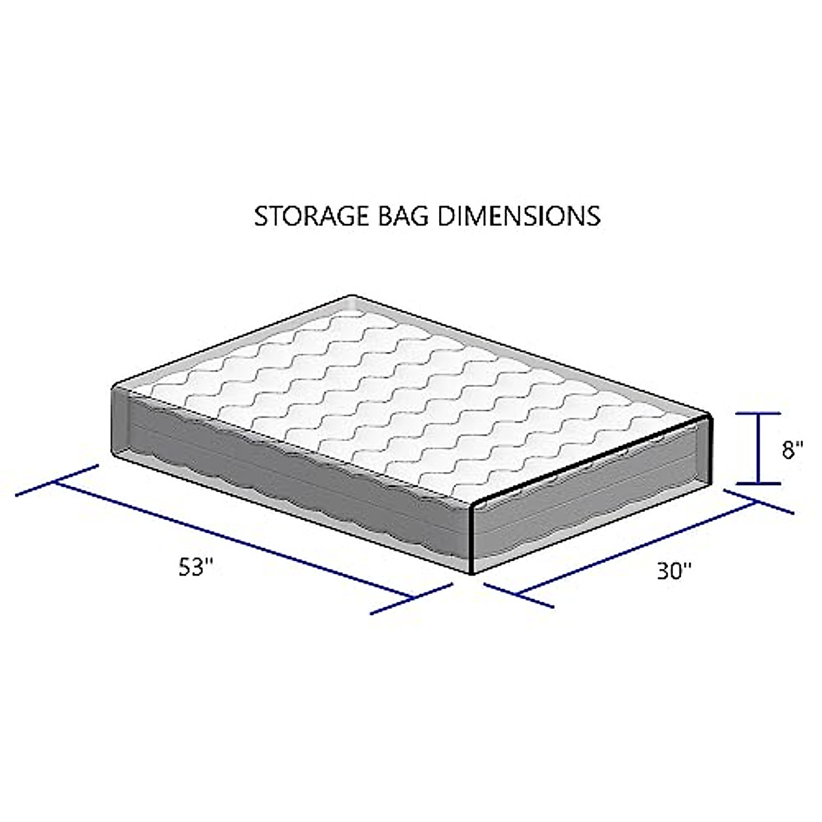 Wenses Crib Mattress Storage Bag with Zipper, 5 Mil Clear Plastic for Moving, Includes Accessory Bag