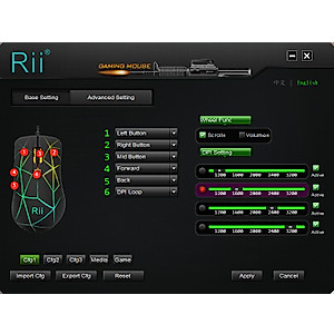 Rii RGB Wired Gaming Mouse, USB Optical Computer Mice with 6 Buttons,3200 DPI Adjustable,7 Color Backlit for Laptop PC Gamer Computer Desktop