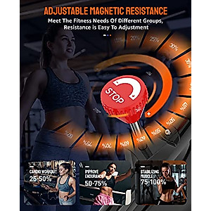 pooboo Magnetic Resistance Indoor Cycling Bike, Belt Drive Indoor Exercise Bike Stationary LCD Monitor with Ipad Mount ＆Comfortable Seat Cushion for Home Cardio Workout Cycle Bike Training Upgraded Version