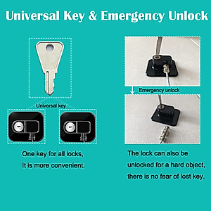 FANYAQIN Fridge Lock, 2 Pack Refrigerator Lock for Kids with Keys, Child Locks for Cabinets, Drawers, Refrigerator, Oven, Toilet, Adhesive Cabinet Locks Childproof Black