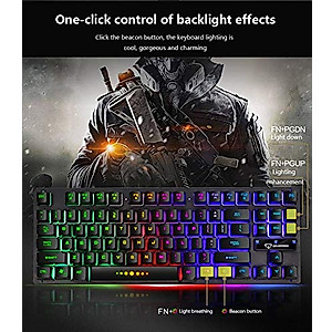 GK-10 Luminous Characters Through 87-key Gaming Keyboard