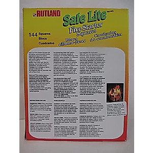 Rutland 50B Safe Lite Fire Starter Squares, 144 Squares (Thrее Рack)