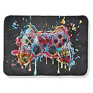 Gaming Room Decor Area Rugs for Kids Teen Boy Bedroom Rug Gamer Area Carpet 3D Printed Gamepad Controller Living Room Game Room Large Area Rug Non-Slip Comfy Floor Casual Mat 60"x39"