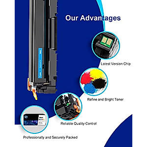 206X Toner m283fdw (with Chip) Replacement for HP 206X 206A Toner Cartridges 4 Pack W2110a W2110x Works with HP Laserjet Pro MFP M283fdw M255dw M283cdw M282nw M283 M255 -Black Cyan Yellow Magenta