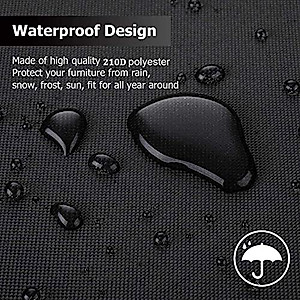 Klzzuk Square Hot Tub Cover Weather Resistant UV-Anti Outdoor SPA Cover Swimming Pool Protector Dust Cover for Hot Tub Garden Furniture (220 * 220 * 90cm,Black)