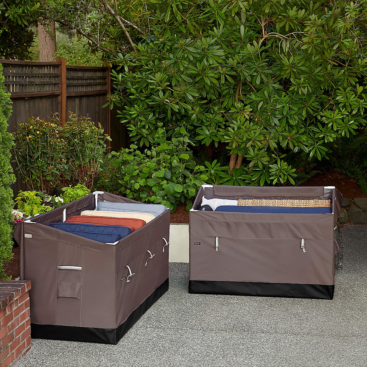 Classic Accessories Ravenna Water-Resistant 85 Gallon Deck Box, outdoor storage box