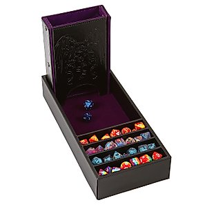 Forged Dice Co. Citadel Dice Tray and Dice Tower - DnD Dice Tray, Dice Box Storage for Dice and Removable Dice Tower - 3 in 1 Dice Rolling Tray, Storage and Tower - Perfect for RPG and Tabletop Gaming
