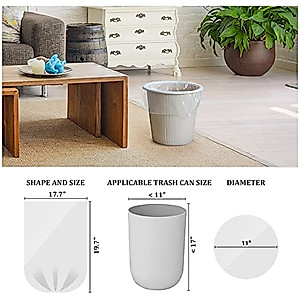 Tebery 200 Counts 4 Gallon Clear Small Garbage Bags Trash Bags, Wastebasket Bin Liners for Bathroom Bedroom Office Trash Can, 4 Rolls