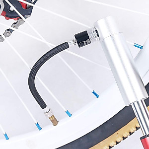 SITADI Air Pump Inflator Extension Hose High Pressure Schrader Valve for Mountain Road Bike Bicycle with Brass Presta Valve Adaptor，2 Pack