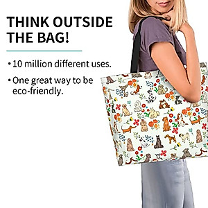 IJQRVJ Zombie Canvas Tote Bag Large Women Casual Shoulder Bag Handbag,Dead Man Walking in Dark Halloween Picture,Reusable Multipurpose Shopping Grocery Bag for Outdoors,Red