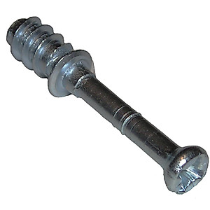 24mm (34mm Overall) Dowel Pin for Cam Lock Disc Furniture Connectors 10mm Long Euro Wood Thread Fits 5mm Hole (10 Pack)