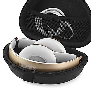 Linkidea Headphone Carrying Case Compatible with Beat Solo3.0, Solo2.0, SoloHD Wireless On-Ear Headphones Case, Protective Hard Shell Travel Bag with Cable, Charger Storage (Black)
