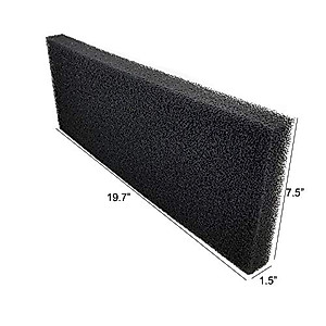Aquarium Filter Media Foam Pad 19.7x7.5x1.5 inch, Cut-to-Fit Sponge Filter Foam Sheet for Aquarium Fish Tank Pond Reef Canister