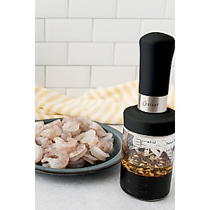 Glass Salad Dressing Bottle: Premium Borosilicate Salad Dressing Shaker with Mixer Insert • Leak Proof Salad Dressing Blender and Dispenser with Measurements and Recipes • Reusable Vinaigrette Cruet