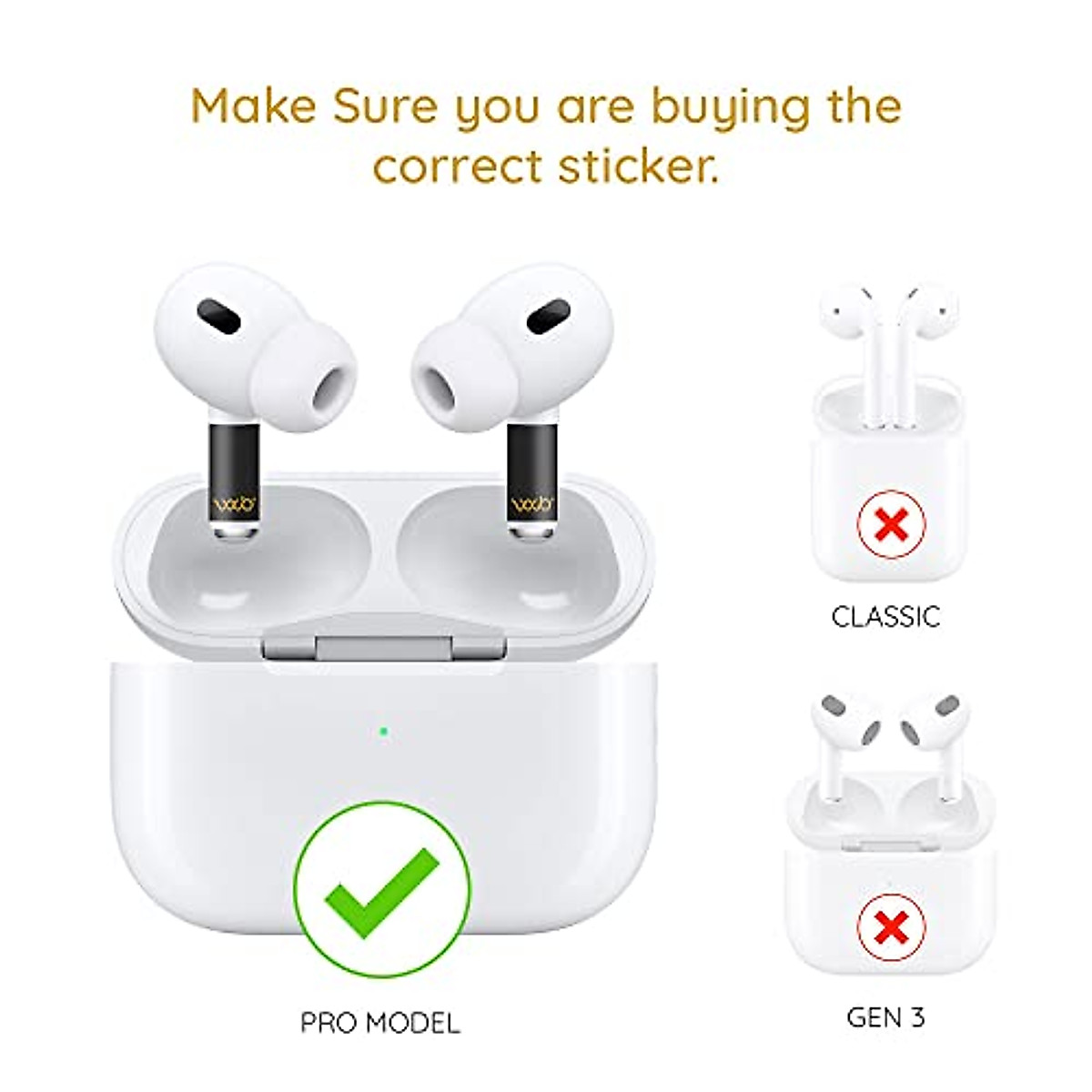 WaveBlock Pro, 2 Pair EarProtect Sticker for AirPods 3rd Generation or AirPods Pro 2, Harm Blocker for AirPods, 5G Shield Reduction, Fits in Case, Tested in FCC Certified Lab