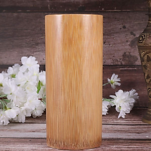 TOPBATHY KItchen Utensil Holder Caddy Bamboo Kitchen Tool Holder Chopsticks Storage Barrel Spoon Fork Holder Cutlery Storage Container Organizer 20cm