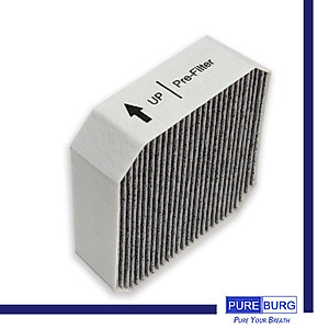 PUREBURG Replacement HEPA Pre-Filter Fits Molekule Air Purifier, High-efficiency Activated carbon 2-in-1 Air Clean Dust VOCs,2-Pack