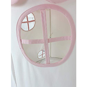 Domestic Objects | Castle Tower Play Tent | Kids Playhouse | Indoor Fort | Cotton Canvas | Premium Quality (42" Wide x 54" Tall) (Pink)