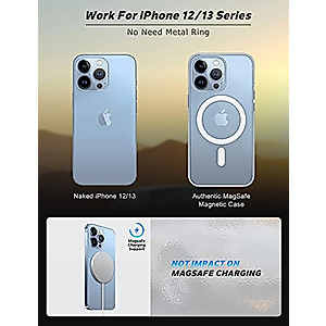 eSamcore Magnetic Phone Mount for Car Dashboard Magnet Phone Car Mount for iPhone 12/13/ 12 Pro/ 12 Pro Max/Mini/MagSafe Case Car Phone Holder Mount, Include Metal Plate Ring for All Cell Phone