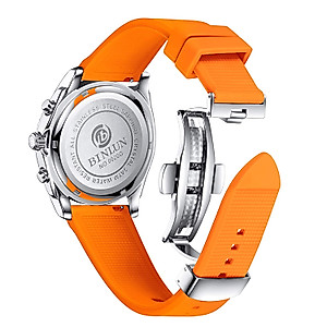 BINLUN Silicone Watch Bands Quick Release Rubber Sport Watch Straps 18mm 19mm 20mm 21mm 22mm 24mm Smartwatch Bands Replacement for Men and Women (White/Red/Black/Blue/Orange/Grey/Brown/Green)