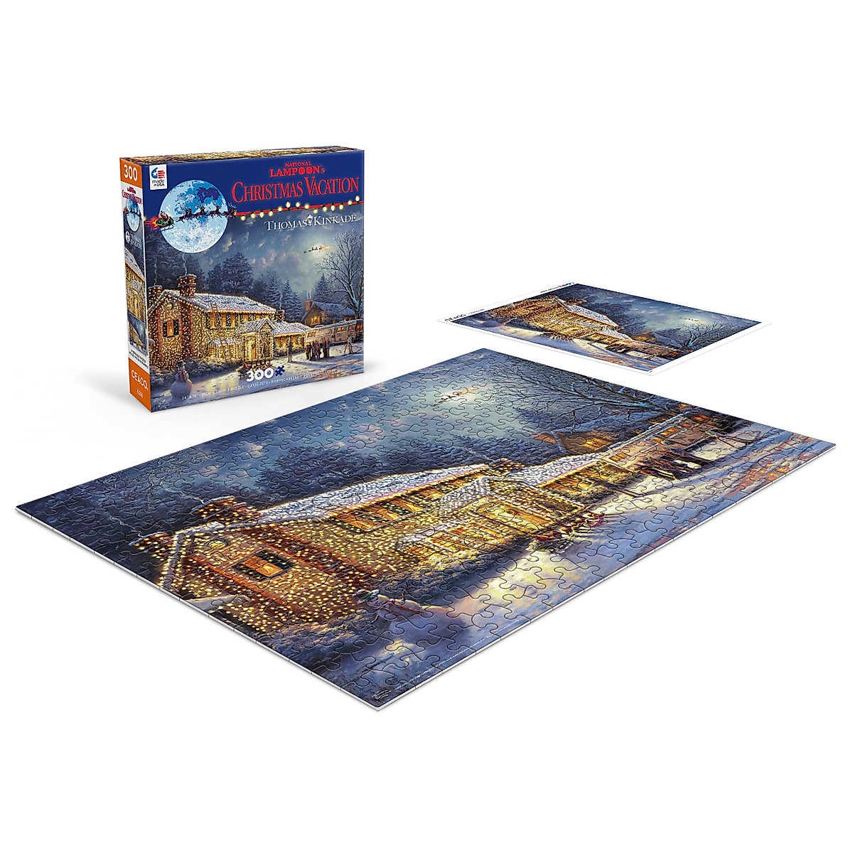 Ceaco - Thomas Kinkade - Holiday Movies - National Lampoons Xmas Vacation - 300 Piece Jigsaw Puzzle