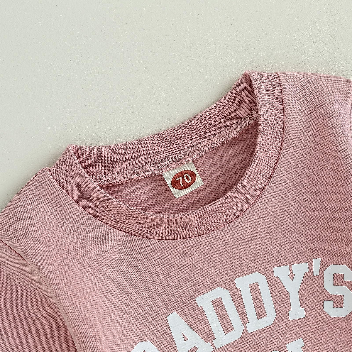 Toddler Baby Girl Clothes Daddys Girl Long Sleeve Pullover Sweatshirt Stretch Jogger Pants Infant Fall Winter Outfit (Daddys Girl Pink, 12-18 Months)