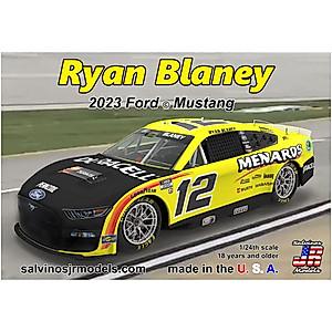 Salvino's JR Models PF2023RBP 1/24 Scale 2023 Mustang #12 Race Car Plastic Model Kit - Assembly Required